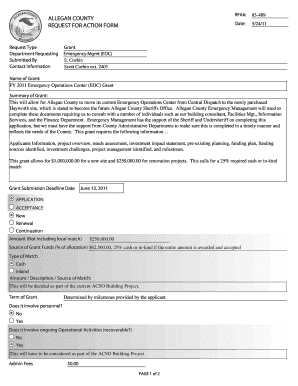Fillable Online allegancounty RFA_2011 EOC Grant Application_05242011 ...