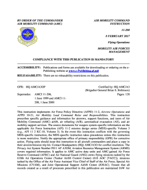 Fillable Online AIR MOBILITY COMMAND (AMC) Fax Email Print - pdfFiller