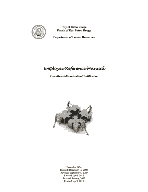 Fillable Online Employee Reference Manual Fax Email Print - pdfFiller