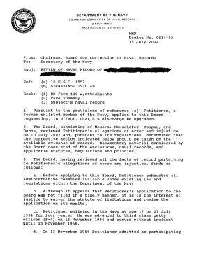 Fillable Online boards law af 1910.4B (1) DD Form 149 w/attachments (2 ...