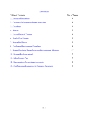 Fillable Online usamraa army Appendices Table of Contents No - usamraa ...