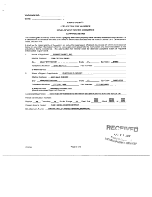 Fillable Online egov pascocountyfl section 610 of pasco county land ...