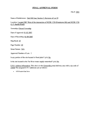 Fillable Online pittcountync FINAL APPROVAL FORM - Pitt County Government - pittcountync Fax ...