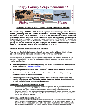 Sponsorship Form 2007 Final - Sarpy County Nebraska - Fill and Sign ...