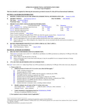 Fillable Online spn usace army SECTION I: BACKGROUND INFORMATION ...