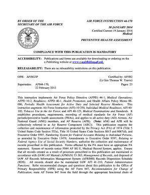 Fillable Online AIR FORCE INSTRUCTION 44-170 Fax Email Print - pdfFiller