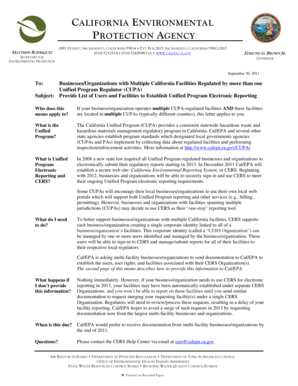 Fillable Online cers calepa ca Request for Multi-Facility UP Businesses ...
