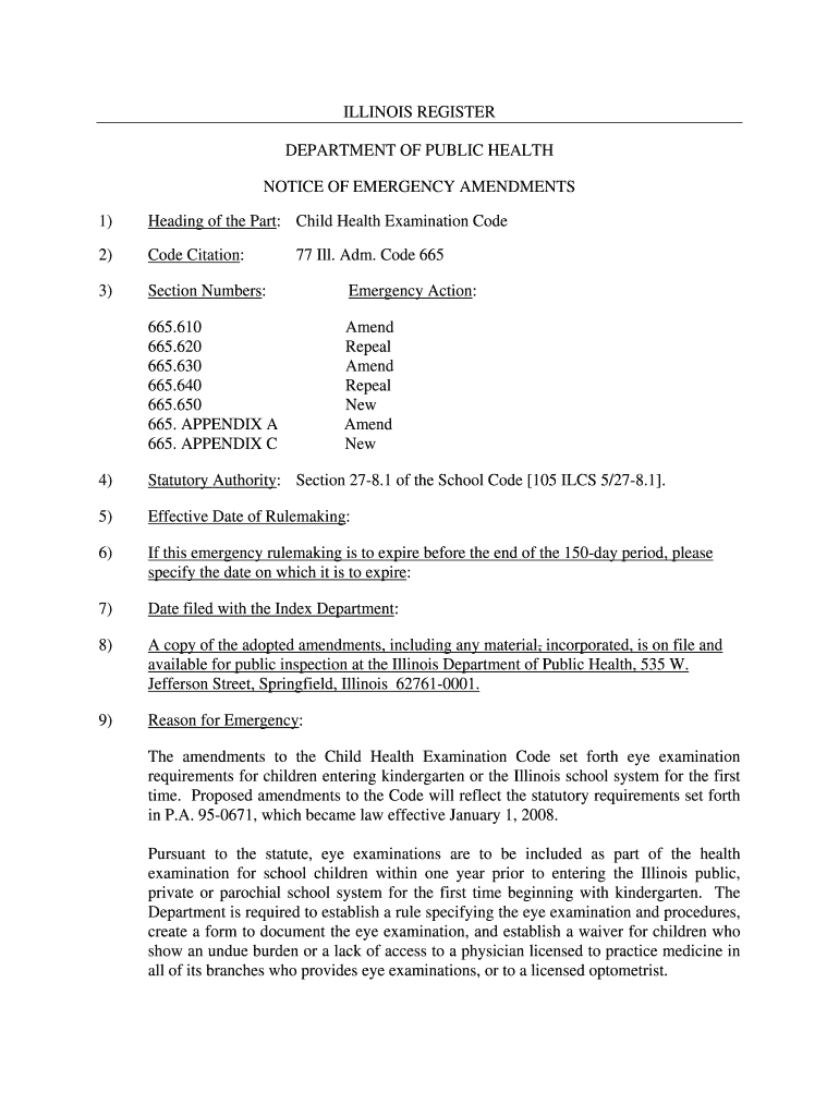 ILLINOIS REGISTER: Fill out & sign online | DocHub