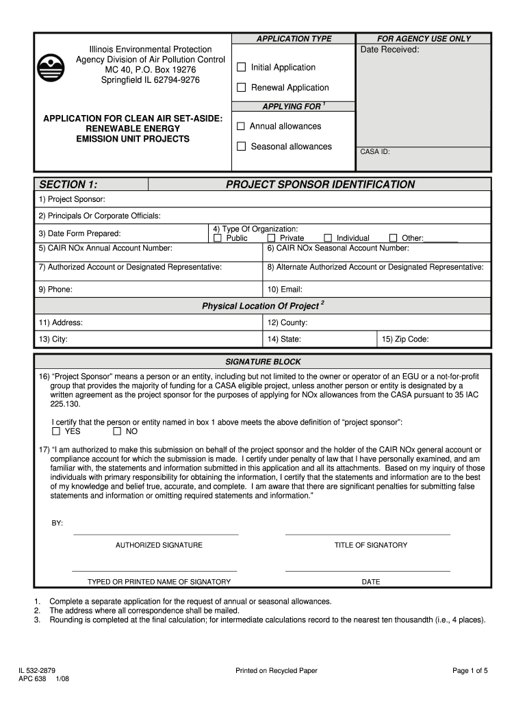 APPLICATION FOR CLEAN AIR SET-ASIDE: RENEWABLE ENERGY EMISSION UNIT ...