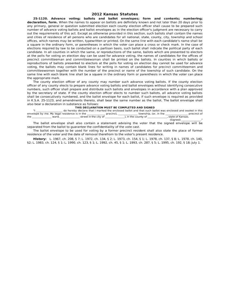 2012 Kansas Statutes: Fill out & sign online | DocHub