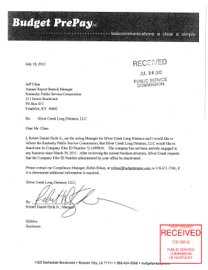 Fillable Online psc state ky jeff cline kentucky public service ...