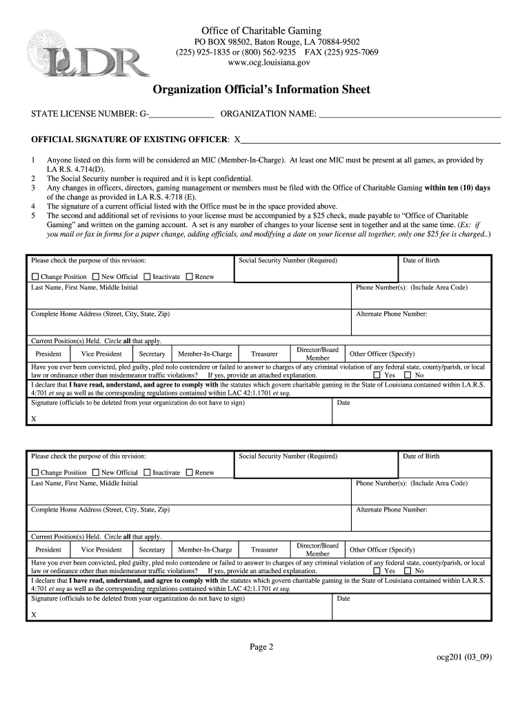 Organization Official s Information Sheet: Fill out & sign online | DocHub