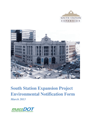 Fillable Online massdot state ma Environmental Notification Form ...