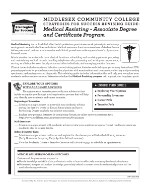 Fillable Online middlesex mass STRATEGIES FOR SUCCESS ADVISING GUIDE: Fax Email Print - pdfFiller