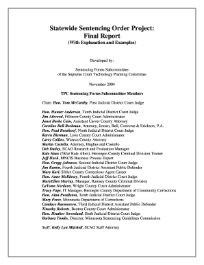 Fillable Online mncourts Potential Elements of Sentencing Form ...