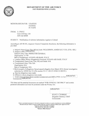 Fillable Online foia af Department of the air force - Air Force Freedom ...
