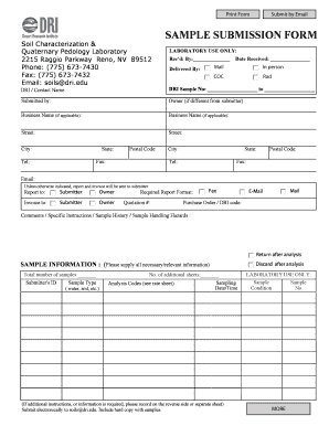 Fillable Online dri Soil Characterization & Fax Email Print - pdfFiller