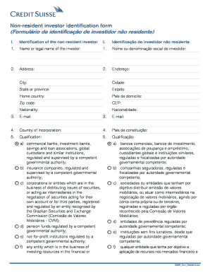 Fillable Online Non Resident ID Form - Credit Suisse Fax Email Print ...