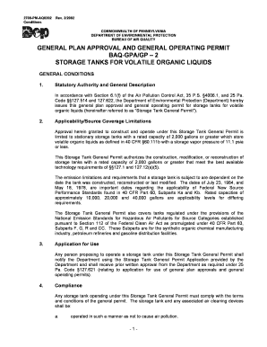 Fillable Online elibrary dep state pa GENERAL PLAN APPROVAL AND GENERAL ...