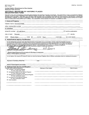 Fillable Online preservation ri national register of historic places ...