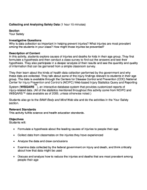 Fillable Online cdc Activity Component Lesson Plan - Centers for ...