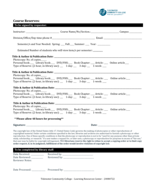 Fillable Online tcc Faculty library reserves request form - Tidewater ...