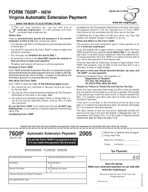 Fillable Online tax virginia Quick As A Click FORM 760IP - NEW Virginia ...