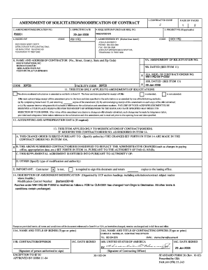 Fillable Online redriver army Amendment of solicitation/modification of ...