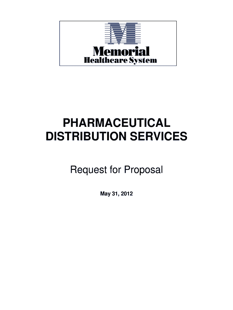 Fillable Online Pharmaceutical Distribution Services Request for Proposal Fax Email Print ...