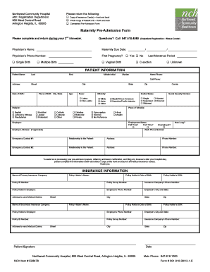 Fillable Online nch Download pre-registration form - Northwest ...