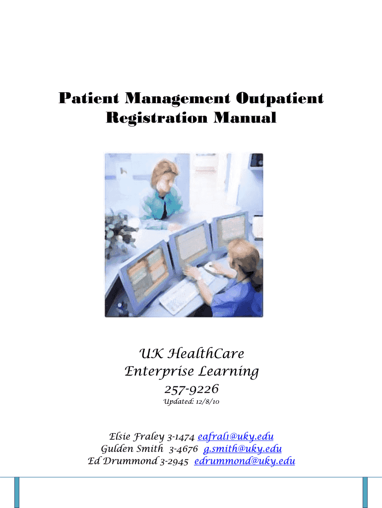 Fillable Online Patient Management Outpatient Registration Manual Fax ...