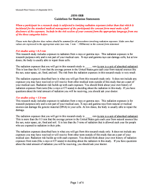 Fillable Online hopkinsmedicine Guidelines for Radiation Statements Fax ...