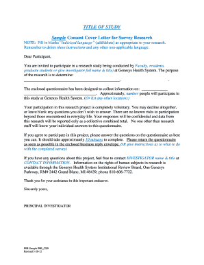 Fillable Online genesys Sample Consent Form for Survey using Passive ...