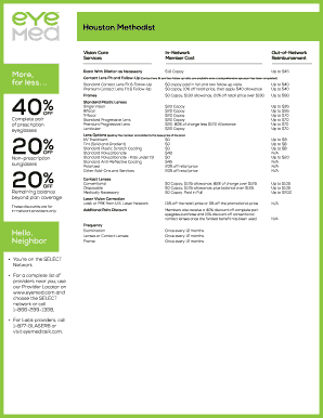 Fillable Online EyeMed Plan Design - Methodist Hospital Fax Email Print ...