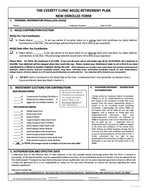Fillable Online New Enrollee Form - The Everett Clinic Fax Email Print - pdfFiller