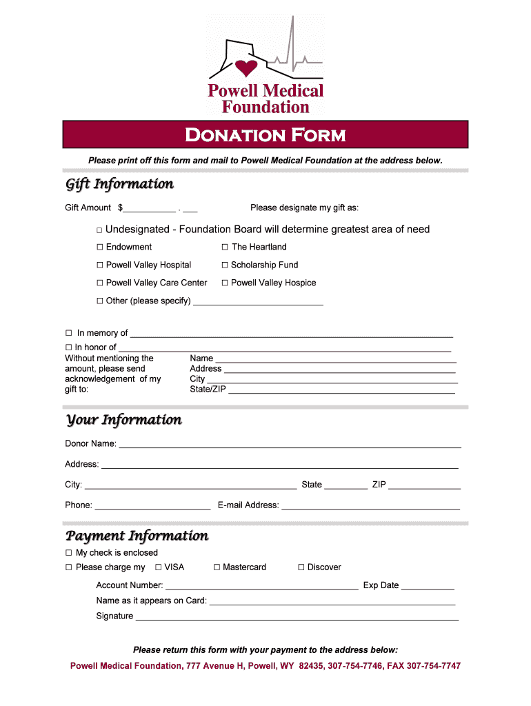 Donation Form: Fill out & sign online | DocHub