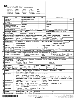 Fillable Online Emergency Department Trauma Record - iConnect Fax Email ...