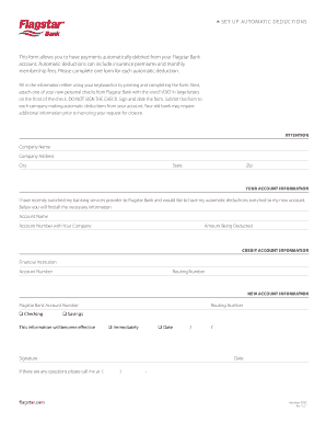 Fillable Online SET UP AUTOMATIC DEDUCTIONS This form allows you ...