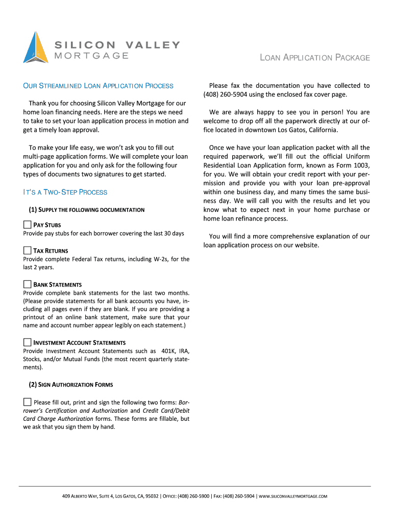 LOAN APPLICATION PACKAGE: Fill out & sign online | DocHub