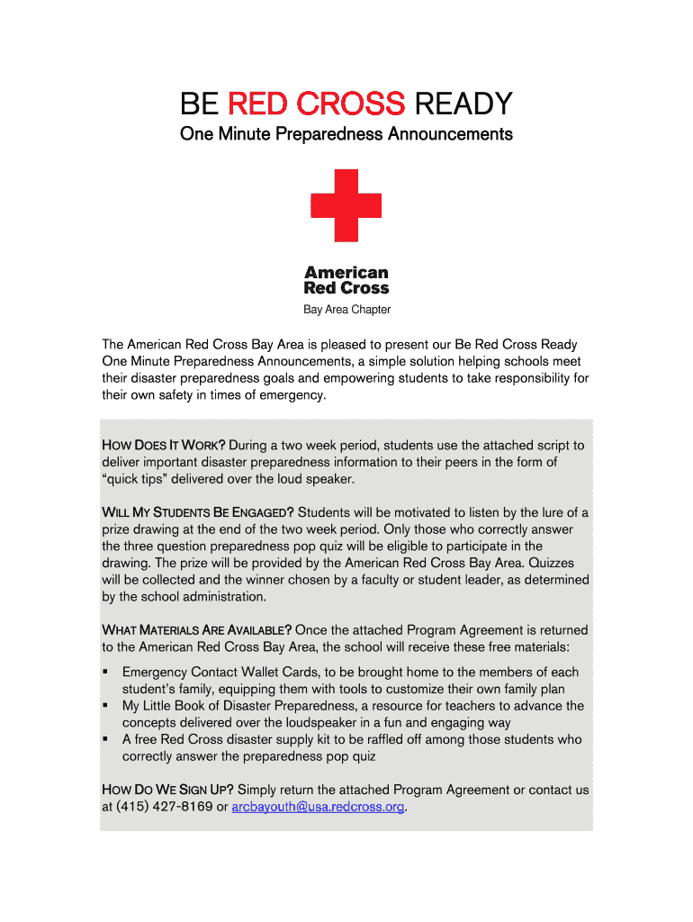 BE RED CROSS READY: Fill out & sign online | DocHub