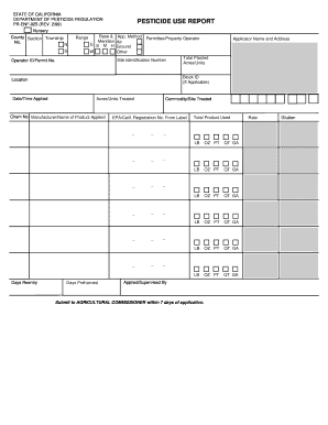 Fillable Online sccgov Pesticide use report - sccgovorg Fax Email Print ...