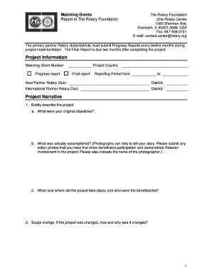 Fillable Online rotary Project Information Project Narrative - Rotary ...