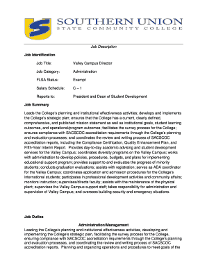 Fillable Online suscc Valley Campus Director Fax Email Print - pdfFiller