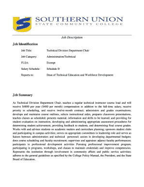 Fillable Online suscc Technical Division Department Chair - suscc Fax ...