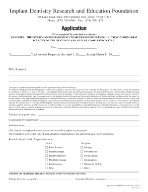 Fillable Online icoi BApplicationb - International Congress of Oral ...