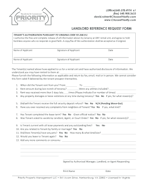 Fillable Online Landlord Verification Form - Propertyware Fax Email Print - pdfFiller