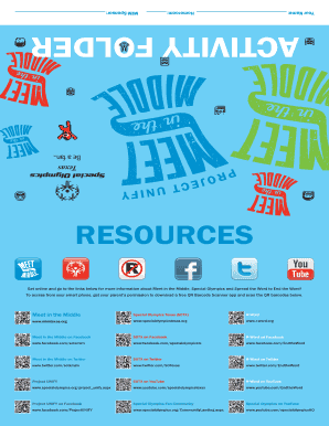 Fillable Online sotx convio 11 MiM Activity Folder - Special Olympics ...