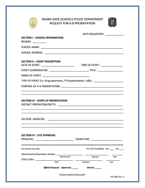 Miami Dade Police Report Template