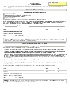Fillable Online wsp wa WASHINGTON STATE CASE CITATION NUMBER DUI ARREST ...
