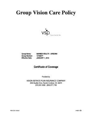 Fillable Online Certificate of Coverage - Banner Health Fax Email Print ...